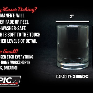 Custom Shot Glass - Etched Glassware / Engraved 3oz Glass ...