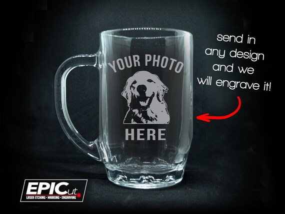Custom Etched 19.5 Oz Beer Mug Custom Photo Glass Stein / - Etsy
