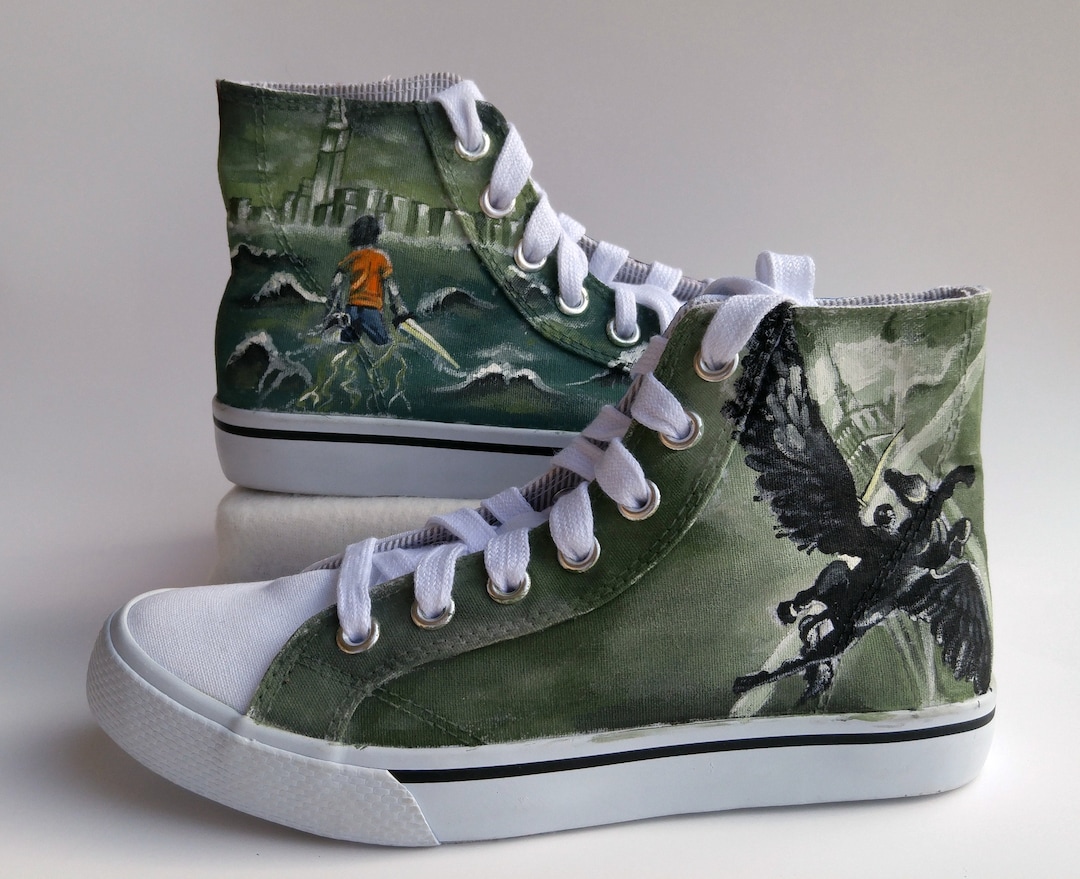 Percy Jackson Custom Hand Painted Shoes - Etsy