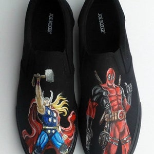 Deadpool Custom Hand Painted Shoes - Etsy