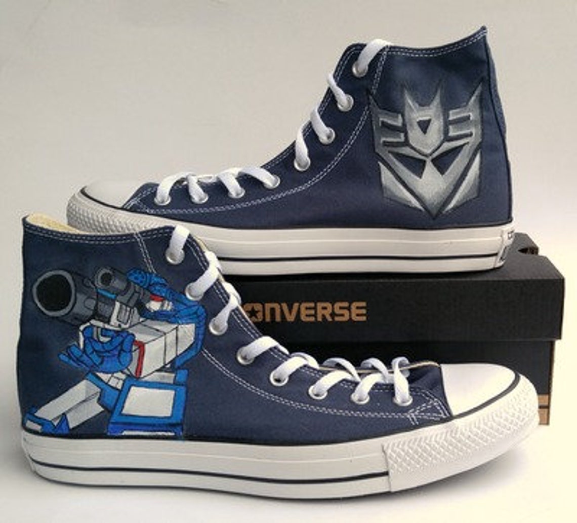 Transformers and Decepticon Custom Hand Painted Shoes - Etsy