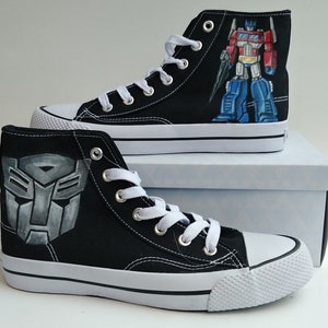 Transformers and Decepticon Custom Hand Painted Shoes - Etsy
