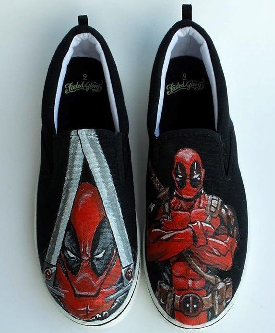 Deadpool Custom Hand Painted Shoes - Etsy