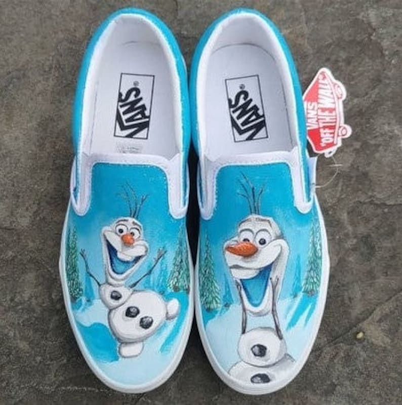 Custom Hand Painted Frozen Olaf Shoes - Etsy