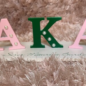 AKA | Inspired | Personalized | Wood | Plaque | Desk Sign | Line Gift ...