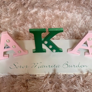 AKA | Inspired | Personalized | Wood | Plaque | Desk Sign | Line Gift ...