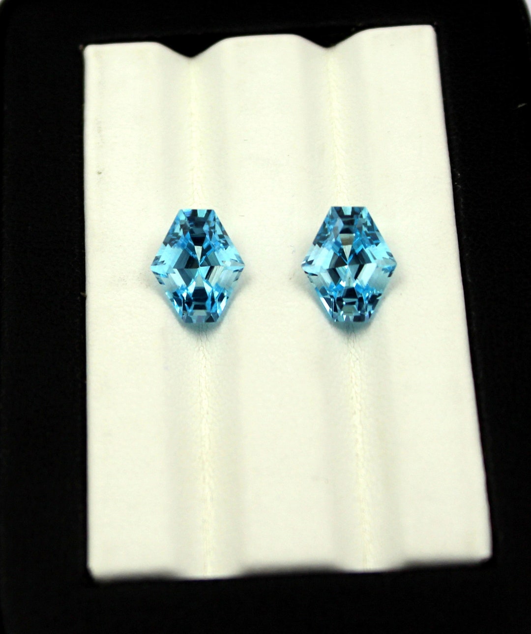 Sky Blue Topaz Fancy Lozenge Cut Pair Faceted Gemstone Loose Gemstone ...