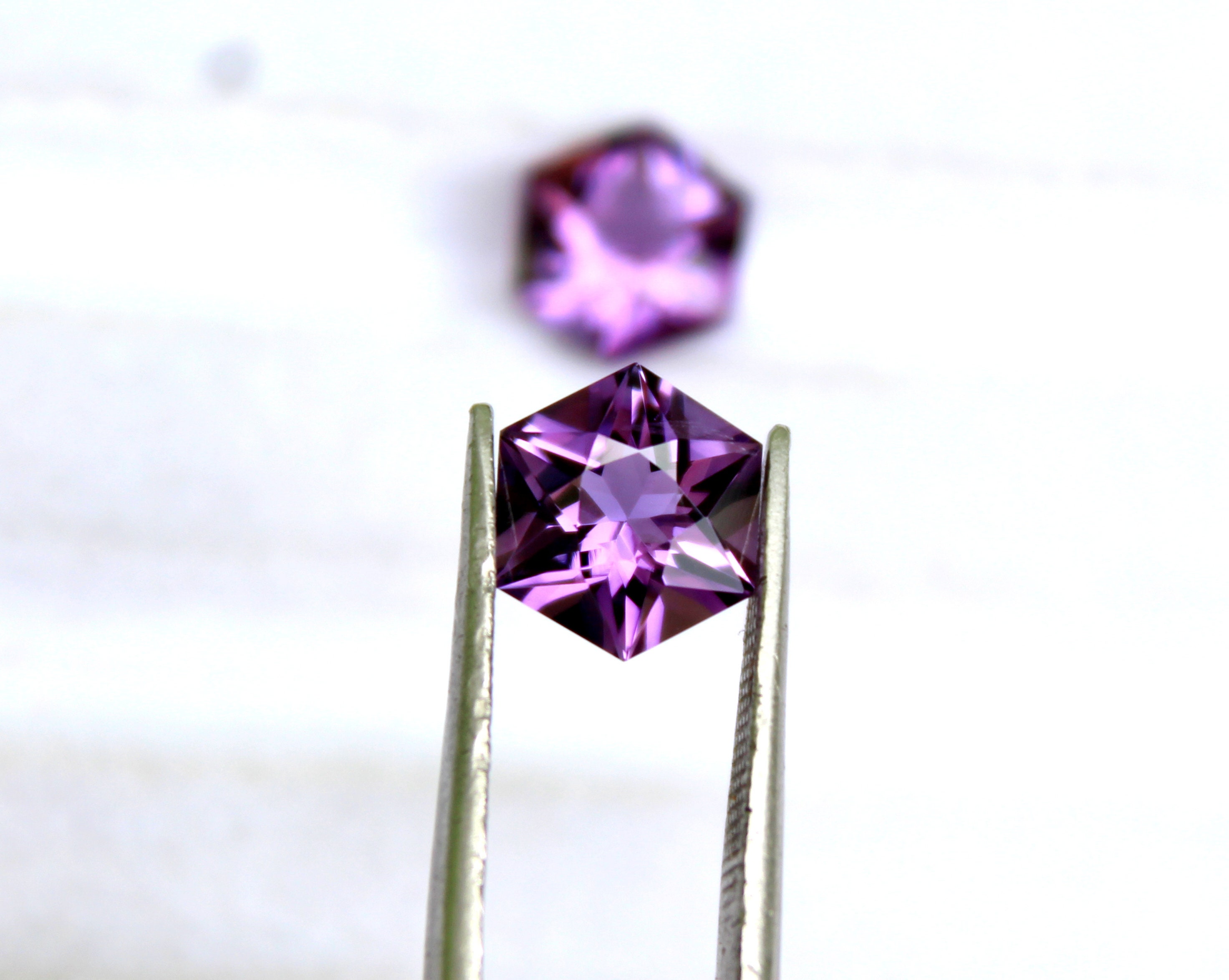 Amethyst Quartz Hexagon Cut Pair Gemstones Loose Gemstones | Etsy
