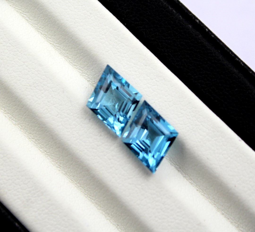 London Blue Topaz Fancy Lozenge Cut Pair Faceted Gemstone - Loose ...