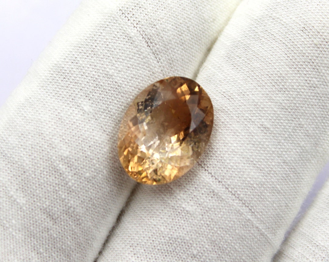 Imperial Topaz Bi Color Oval Shape Faceted Inclused Gemstones - Loose ...