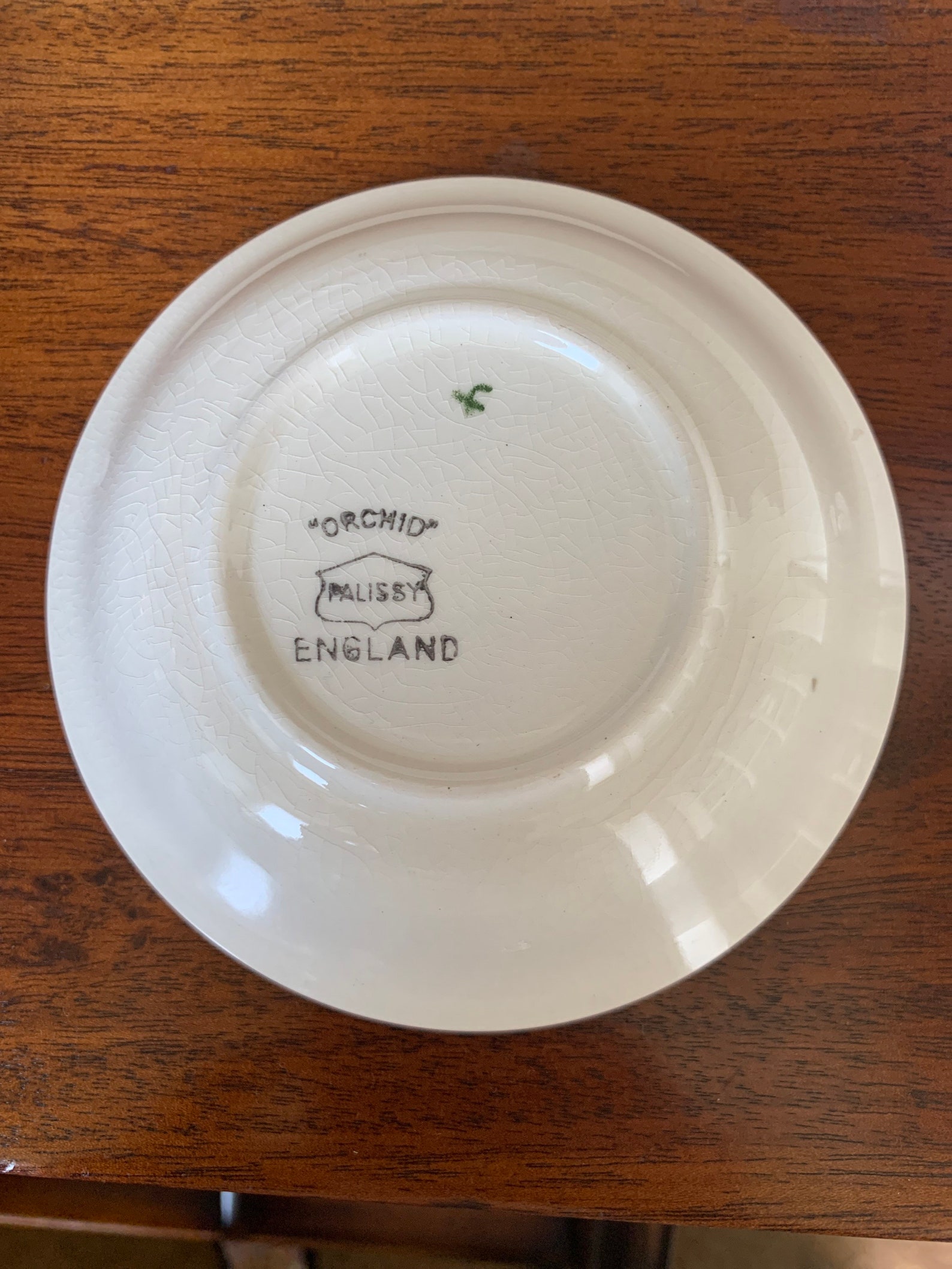 Vintage Black China Orchid Palissy Trinket Dish, Palissy Orchid Dish ...