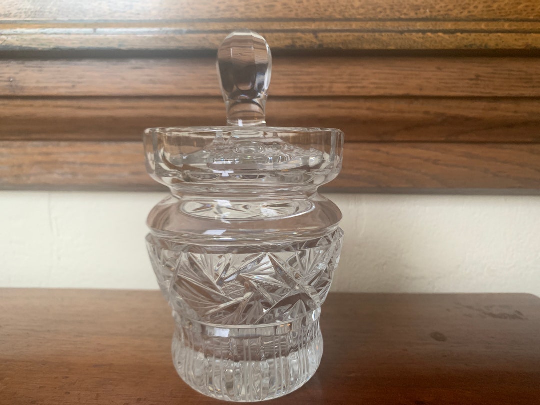 Vintage Jam / Jelly Jar, Heavy Crystal Jam or Jelly Jar, Crystal Honey ...