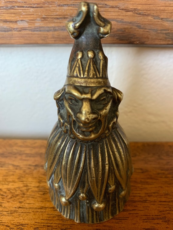 Brass Jester Table Bell Solid Brass Joker Bell Brass Bell - Etsy New ...
