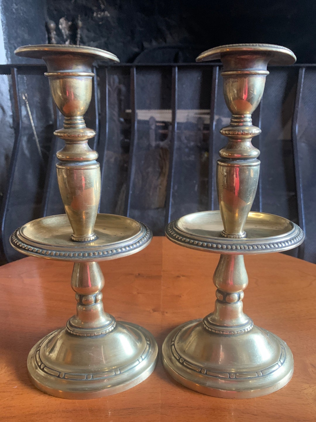 Antique Brass Candlesticks, Antique Brass Candles Holders, Early ...