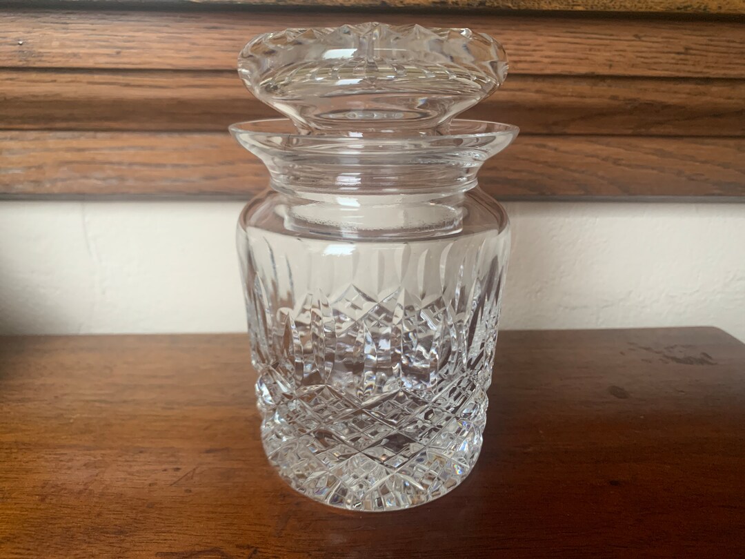 Vintage Deep Cut Crystal Jar, Large Crystal Jam / Jelly Jar, Crystal ...