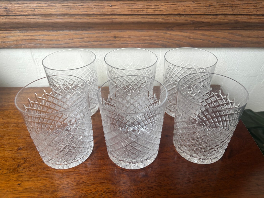 Cut Crystal Rocks Glasses X 6 - Etsy