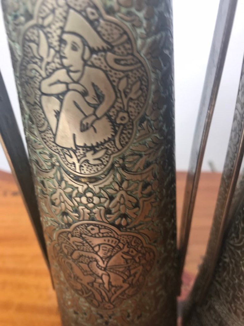 Vintage Art Nouveau Kinko Brass Vases Spill Vases Candle | Etsy