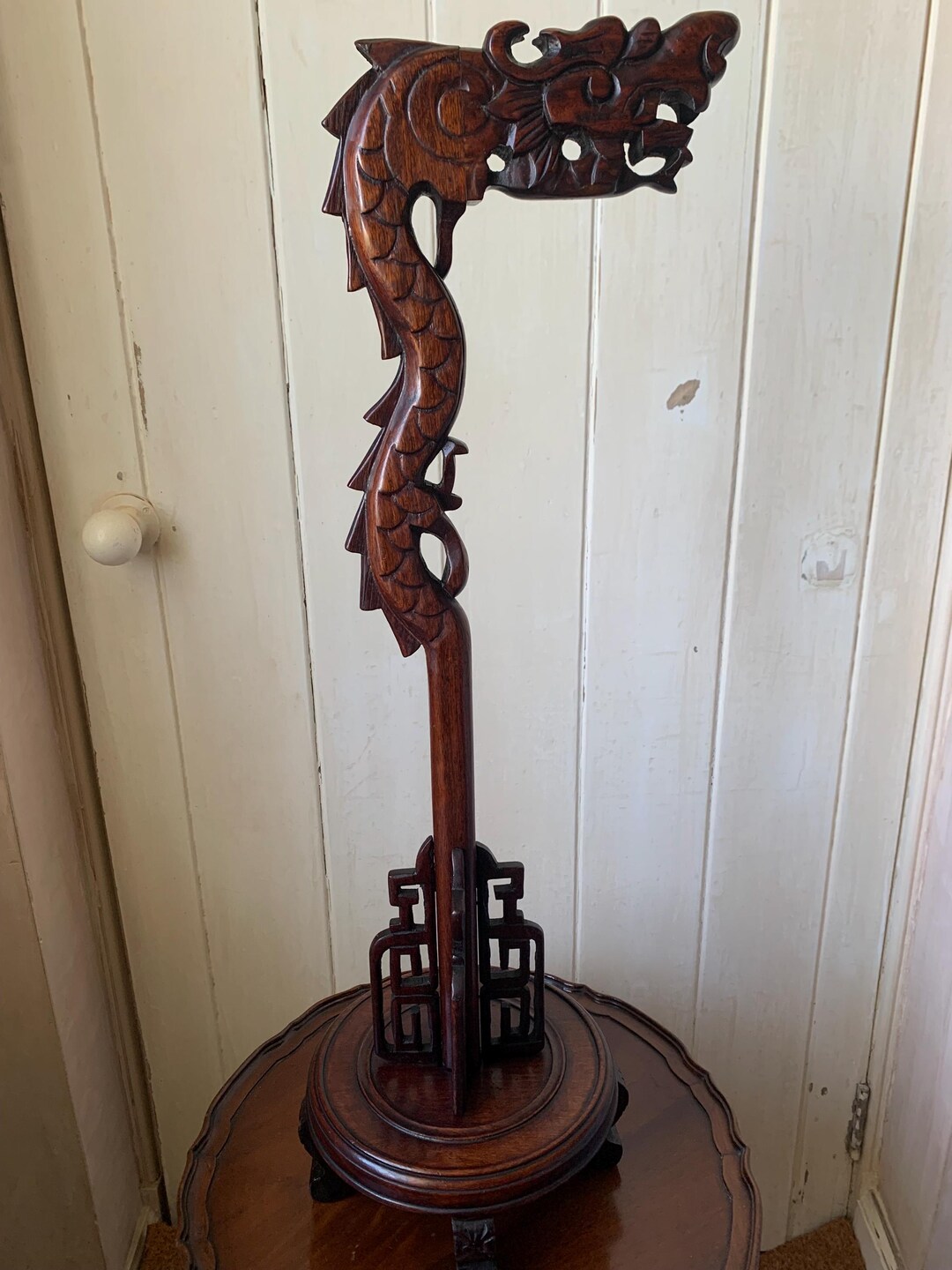 Antique Vintage Gong Stand, Carved Wooden Gong Stand, Wooden Gong ...