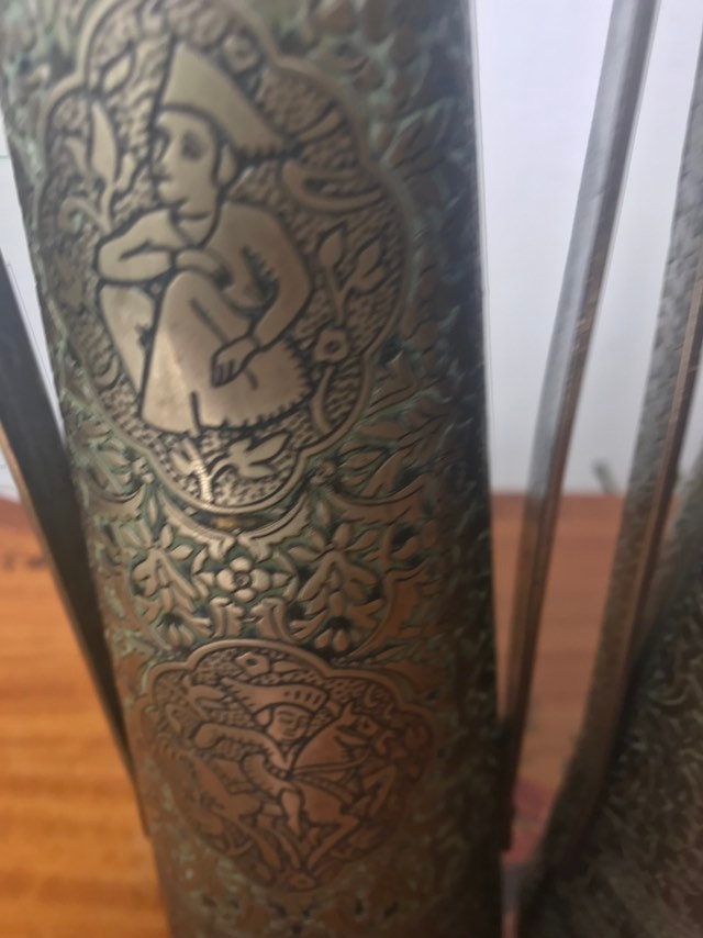 Vintage Art Nouveau Kinko Brass Vases Spill Vases Candle | Etsy