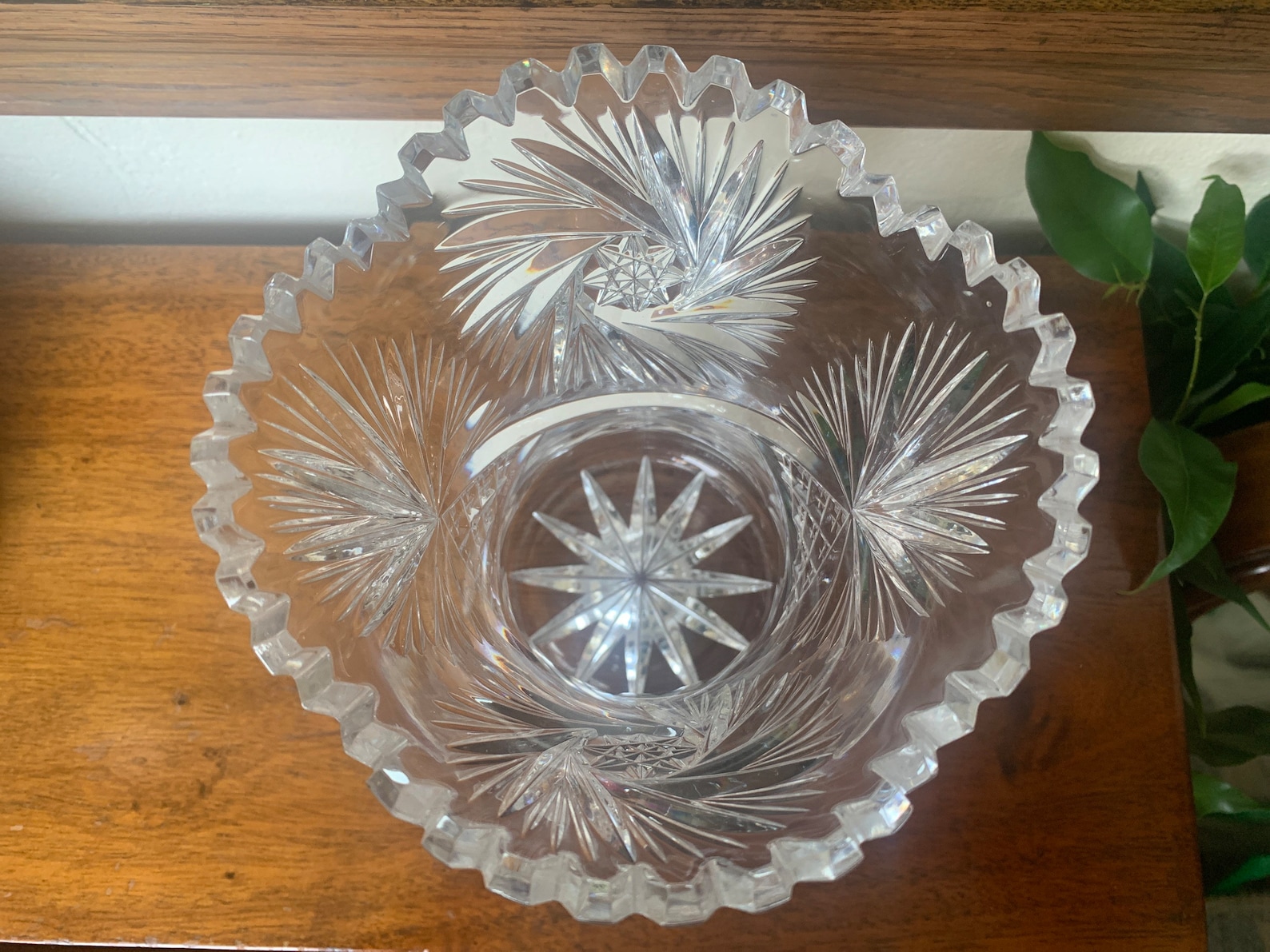 Vintage Cut Crystal Vase, Vintage Heavy Cut Crystal Vase, Deep Cut ...