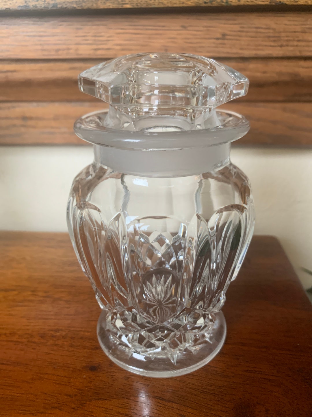 Vintage Crystal Jar, Crystal Storage Jar, Vintage Cut Crystal Jar - Etsy