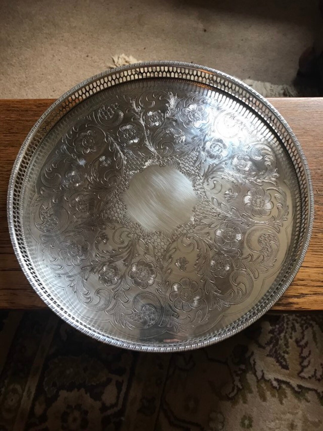 Vintage Viners Silver Plated Tray - Etsy