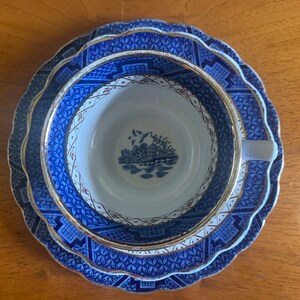 Antique Booths Old Willow Trio, Booths Old Willow Blue & White Trio - Etsy