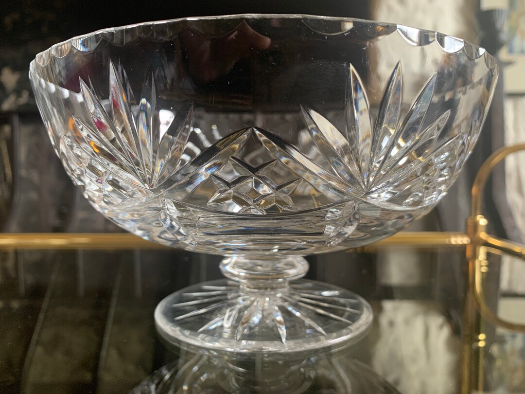 Vintage Fine Crystal Footed Bowl, Crystal Footed Bowl, Fine Cut Crystal ...