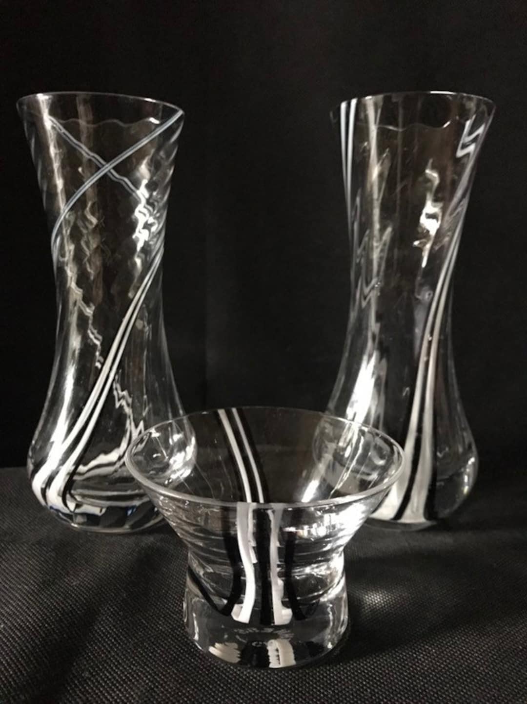 Vintage Scottish Caithness Glass Vases, “FLAMENCO” Vases, Caithness ...