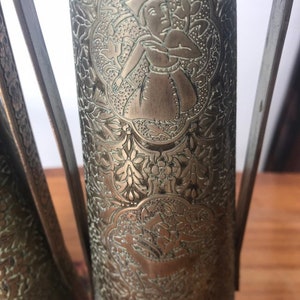 Vintage Art Nouveau Kinko Brass Vases, Spill Vases, Candle Holders - Etsy UK