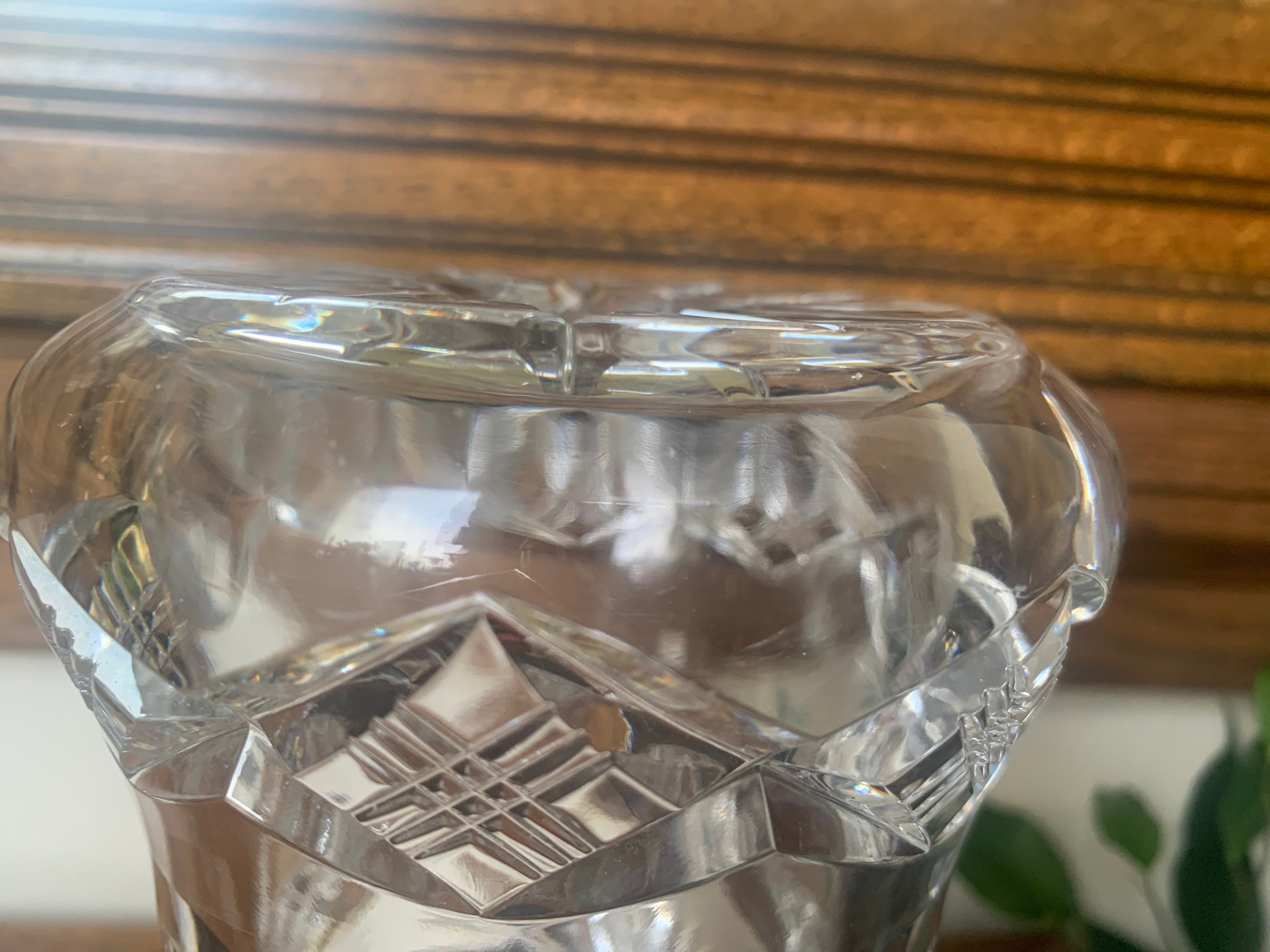 Vintage Cut Crystal Vase, Vintage Heavy Cut Crystal Vase, Deep Cut ...
