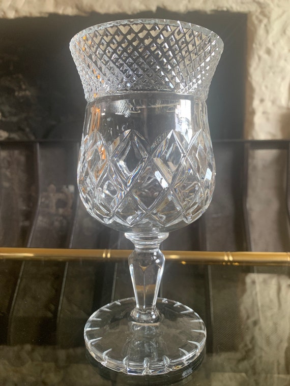 Vintage Thistle Cut Glass Vase Heavy Cut Glass Thistle Shaped - Etsy