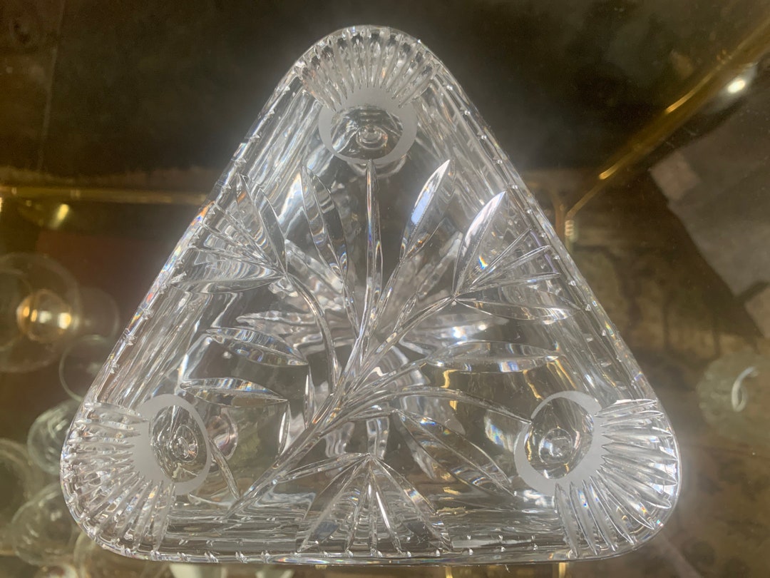Vintage Deep Cut Crystal Bowl & Cover, Crystal Bowl and Cover, Vintage ...