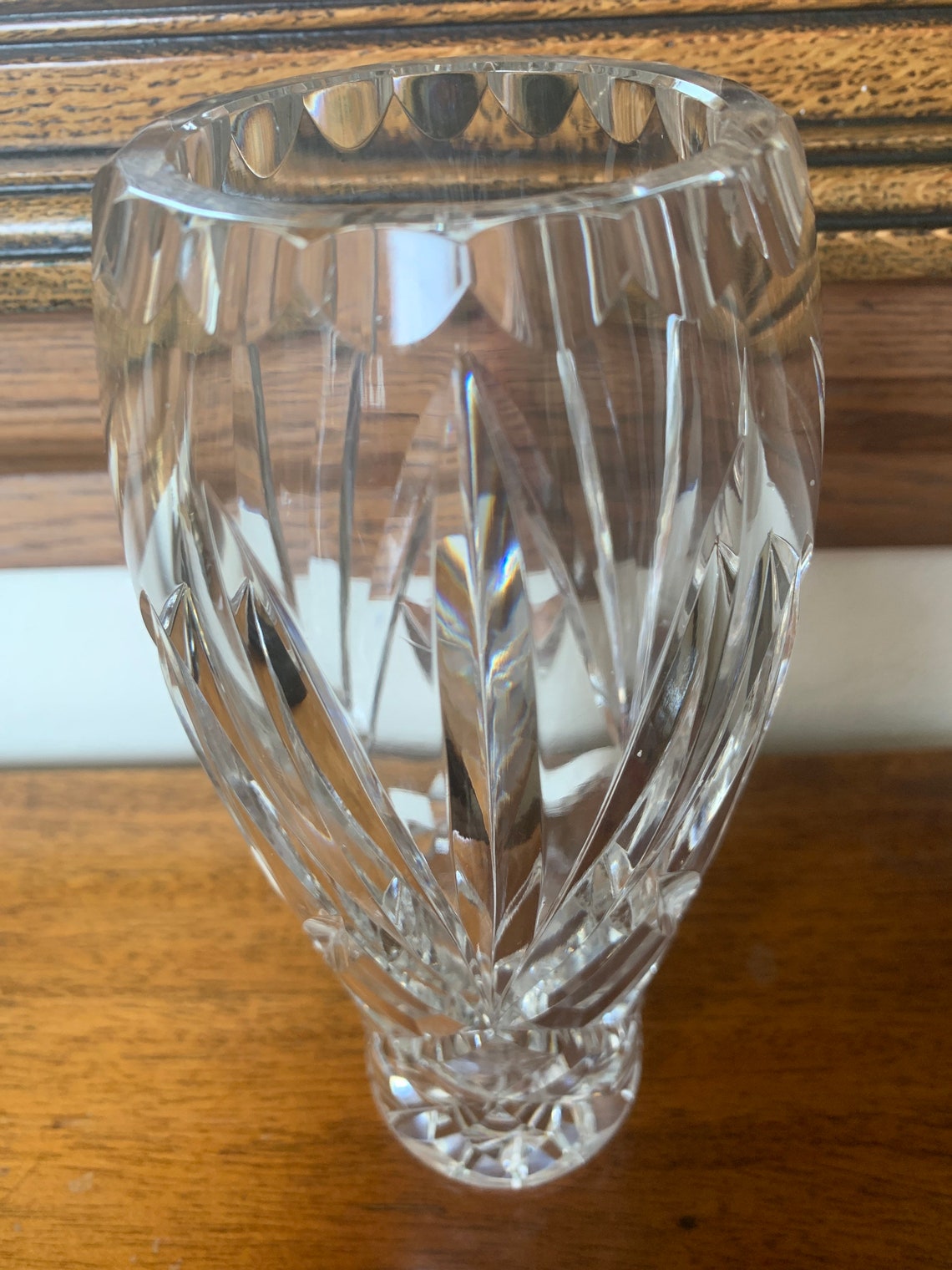 Vintage Heavy Deep Cut Crystal Vase Crystal Flower Holder - Etsy