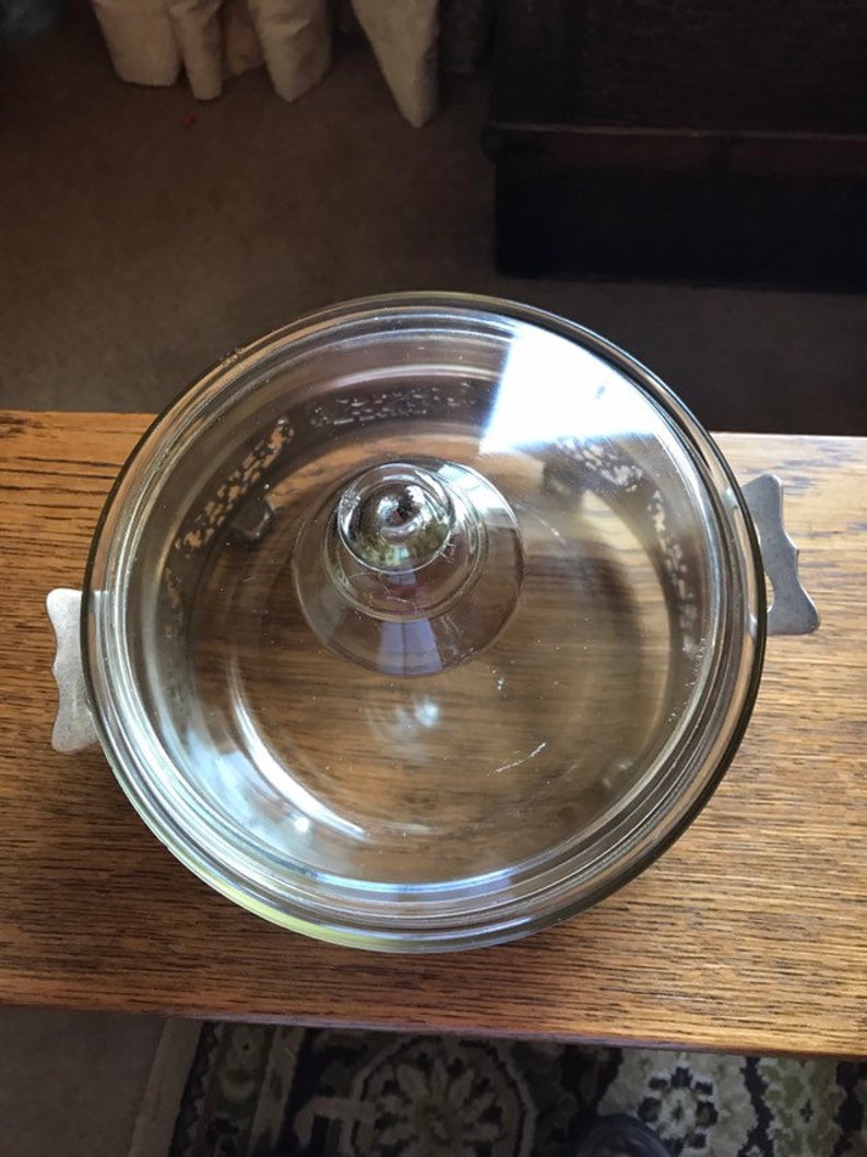 Vintage Silver Plate Casserole Holder With Pyrex Dish, Pyrex Silver ...