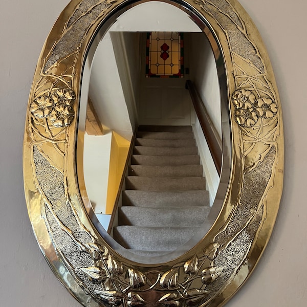 Antique Brass Mirror - Etsy