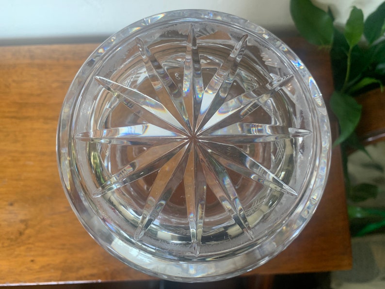 Vintage Cut Crystal Vase, Vintage Heavy Cut Crystal Vase, Deep Cut ...