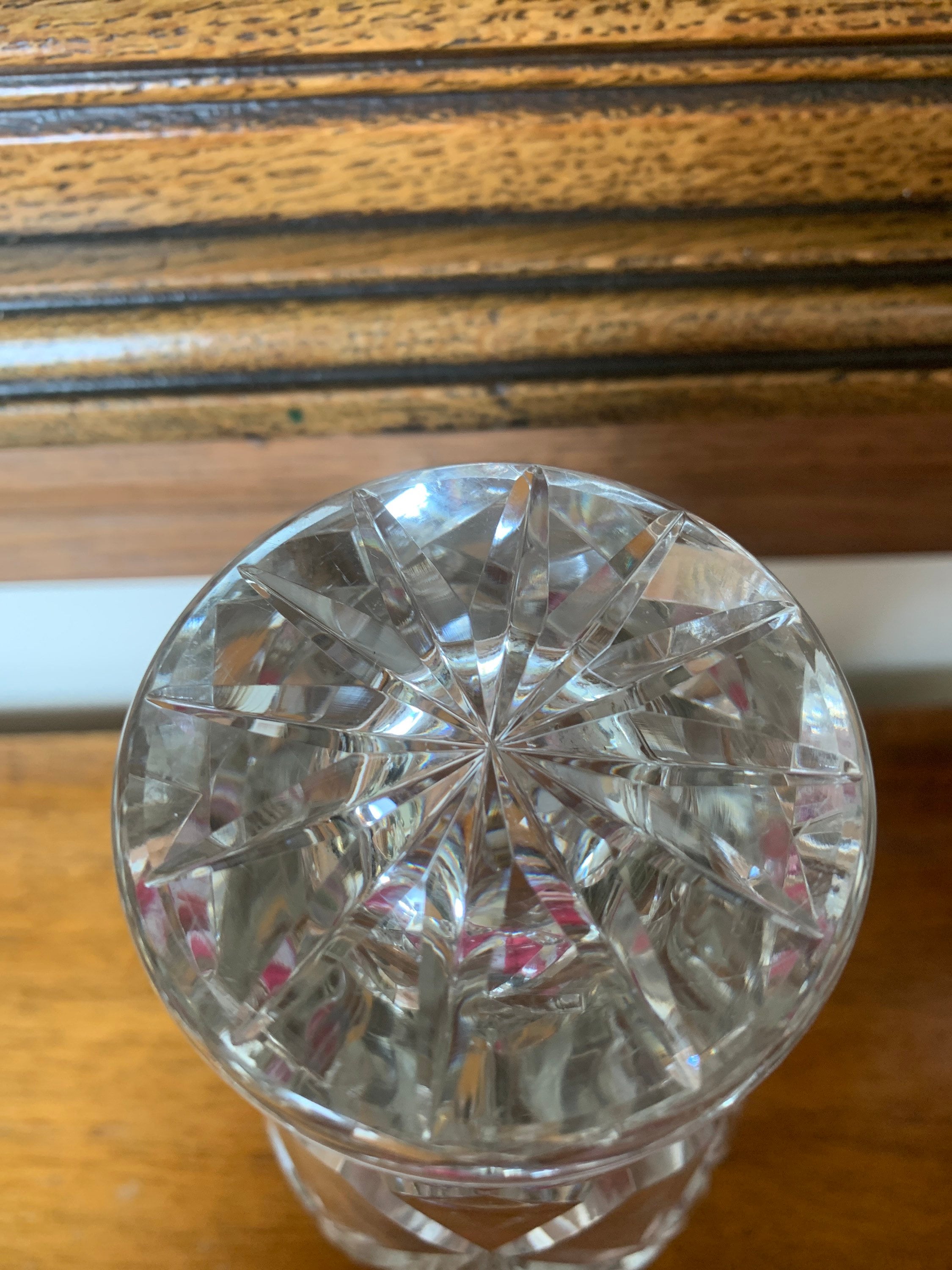 Vintage Heavy Deep Cut Crystal Vase Crystal Flower Holder - Etsy