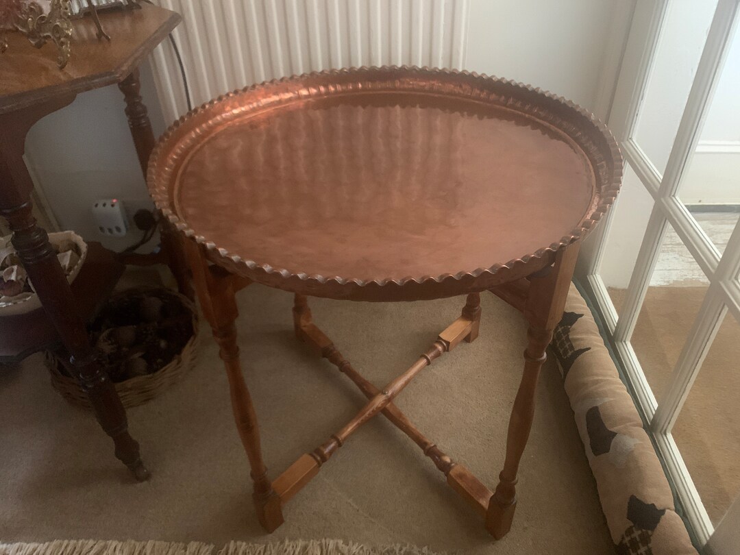 Antique Middle Eastern Tray Table, Antique Turkish Folding Tray Table ...