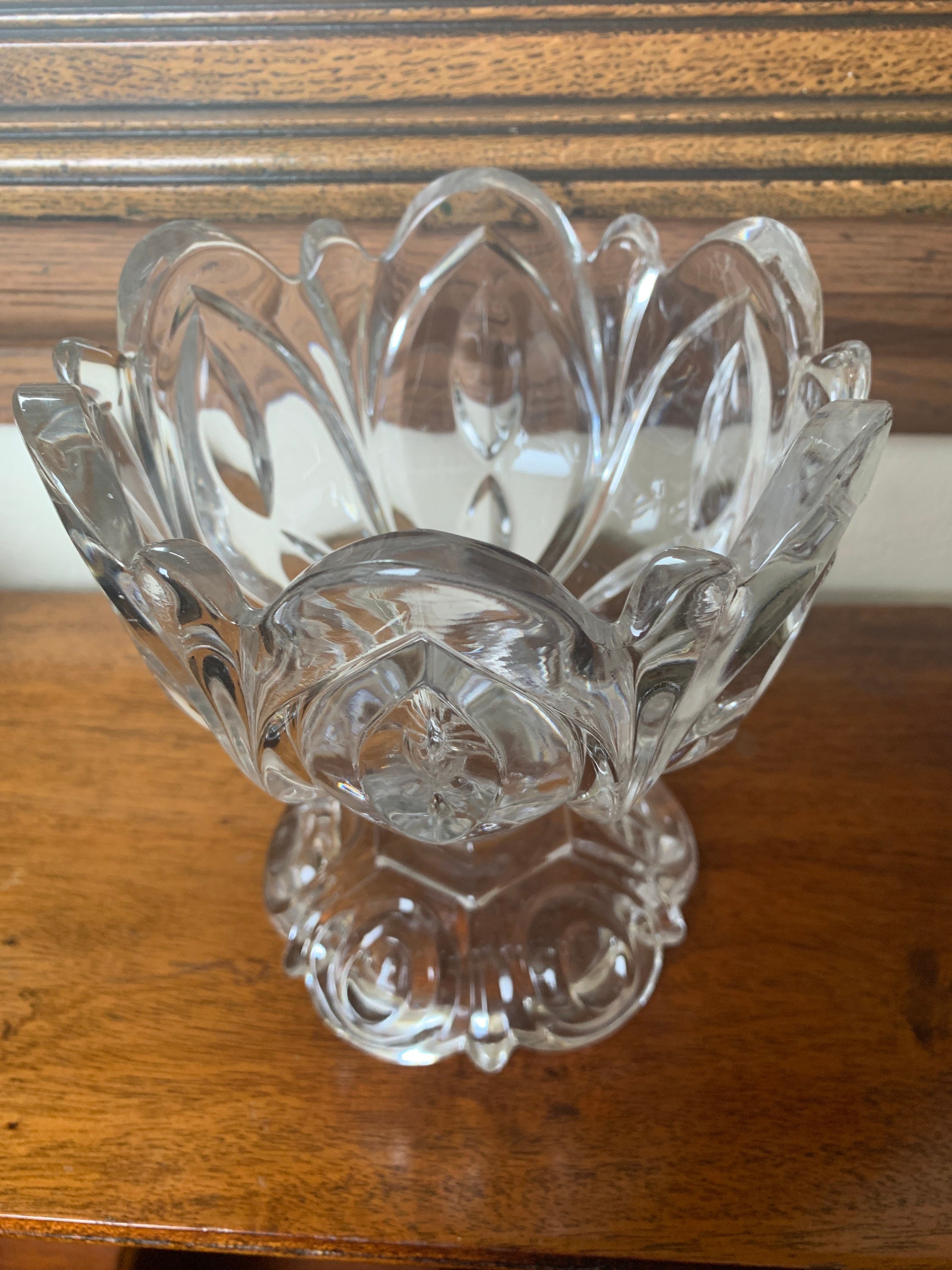Vintage Heavy Deep Cut Crystal Glass Bon Bon Dish, Celery Centrepiece ...