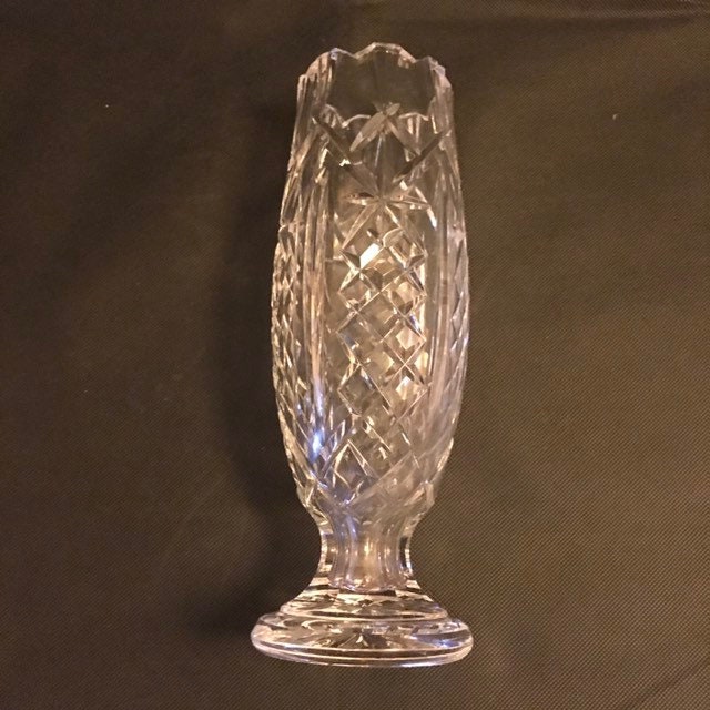 Antique Vintage Cut Glass Crystal Vase | Etsy