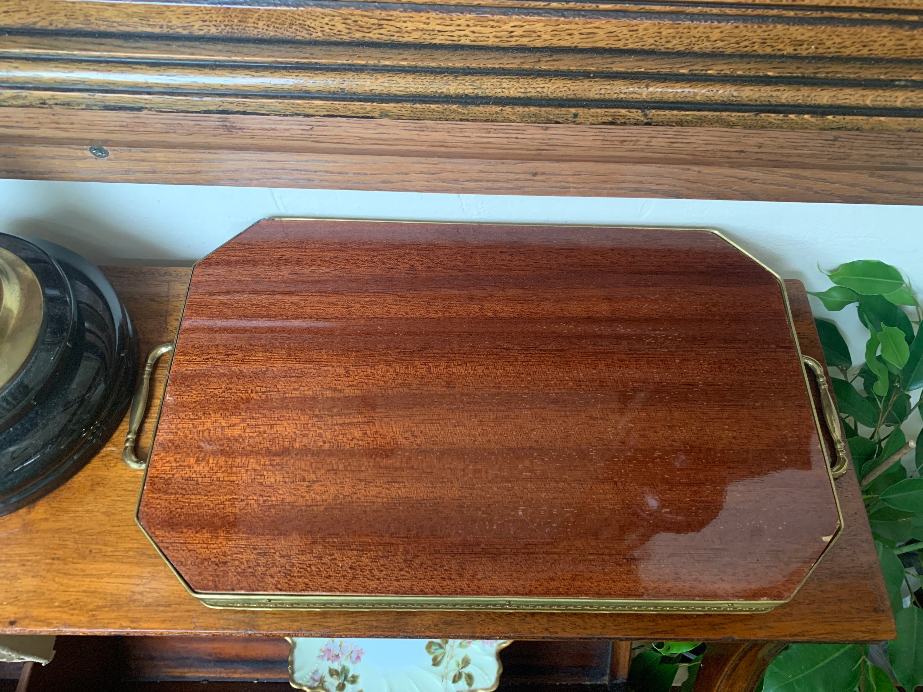 Vintage Italian Marquetry Tray Brass & Marquetry Tray - Etsy