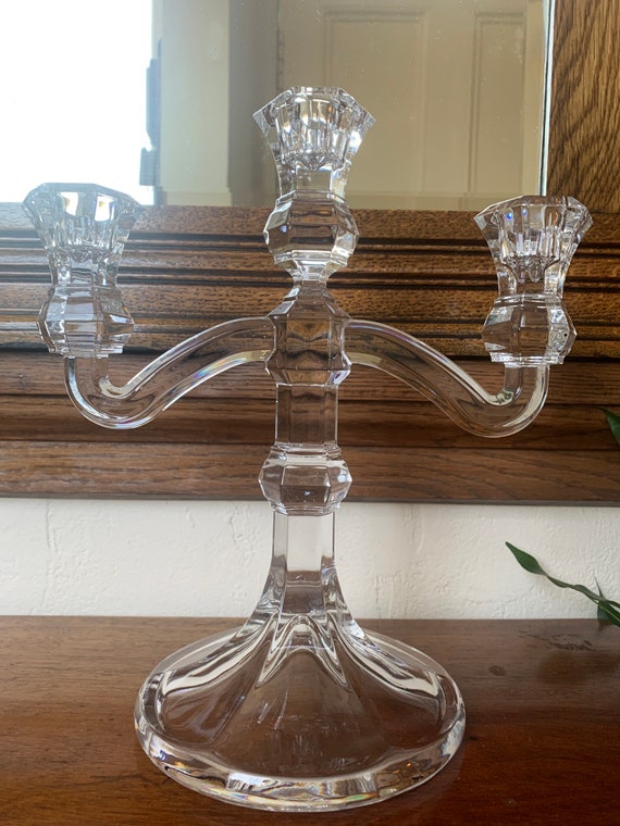 Candelabra glass votive holders store