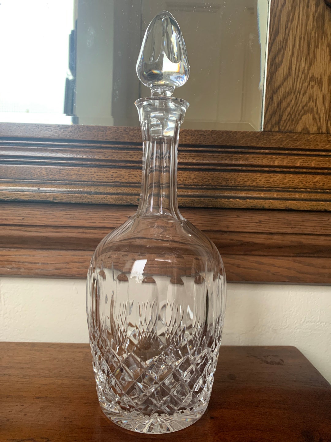 Vintage Deep Cut Crystal Spirit Decanter, Crystal Spirit Decanter ...