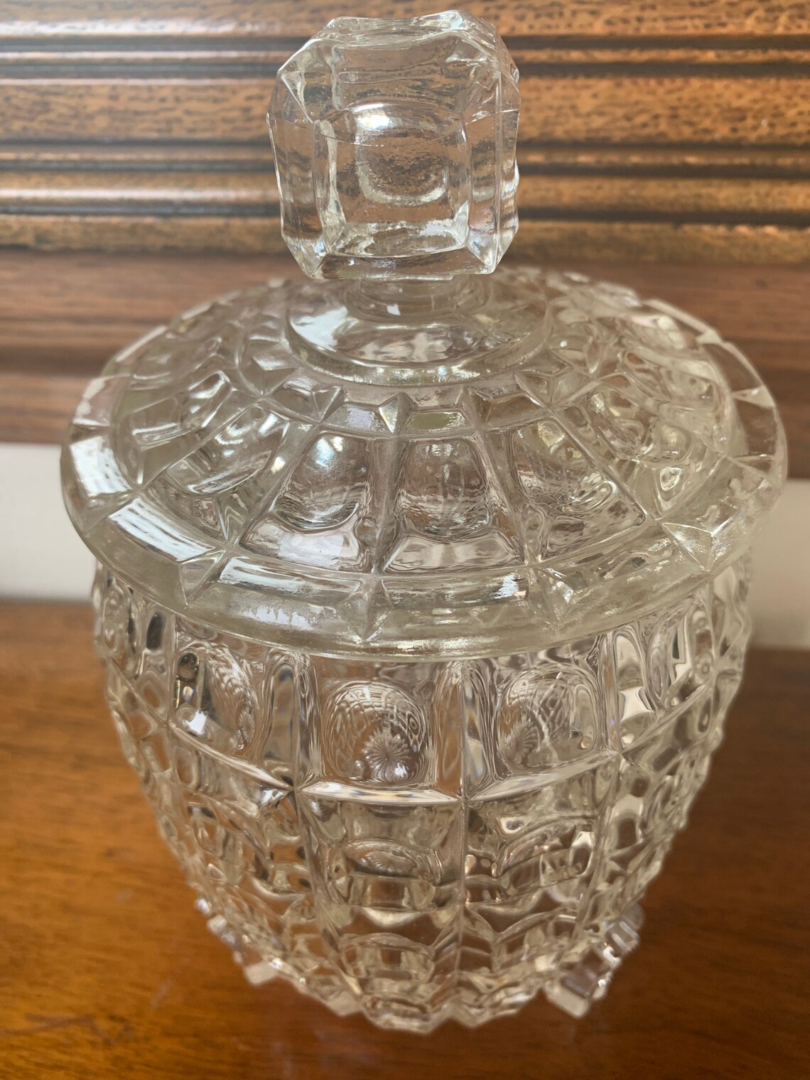 Vintage Art Deco FEIGL LIBOCHOVICE Glass Biscuit Barrel, Sweet Dish ...