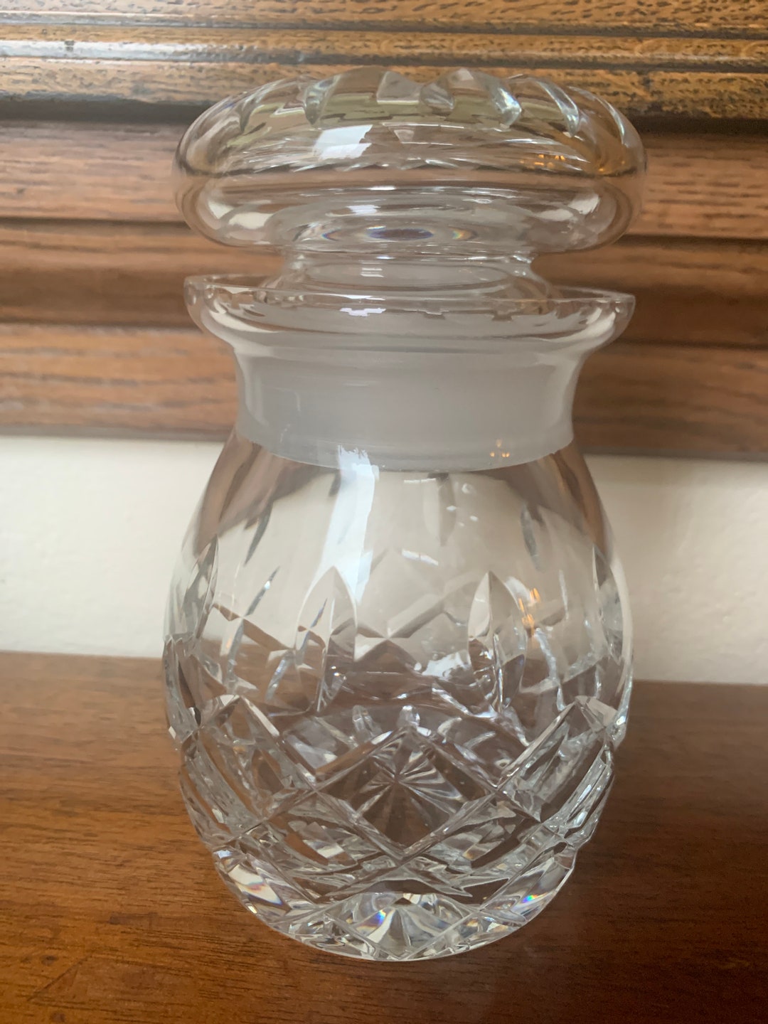 Vintage Crystal Storage Jar, Vintage Deep Cut Crystal Jar - Etsy