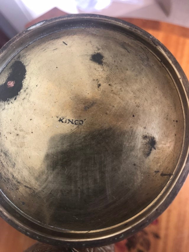 Vintage Art Nouveau Kinko Brass Vases Spill Vases Candle | Etsy