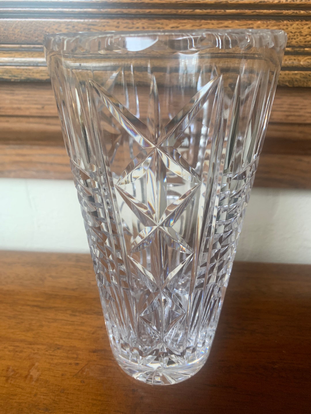 Vintage Cut Crystal Vase, Deep Cut Crystal Vase - Etsy