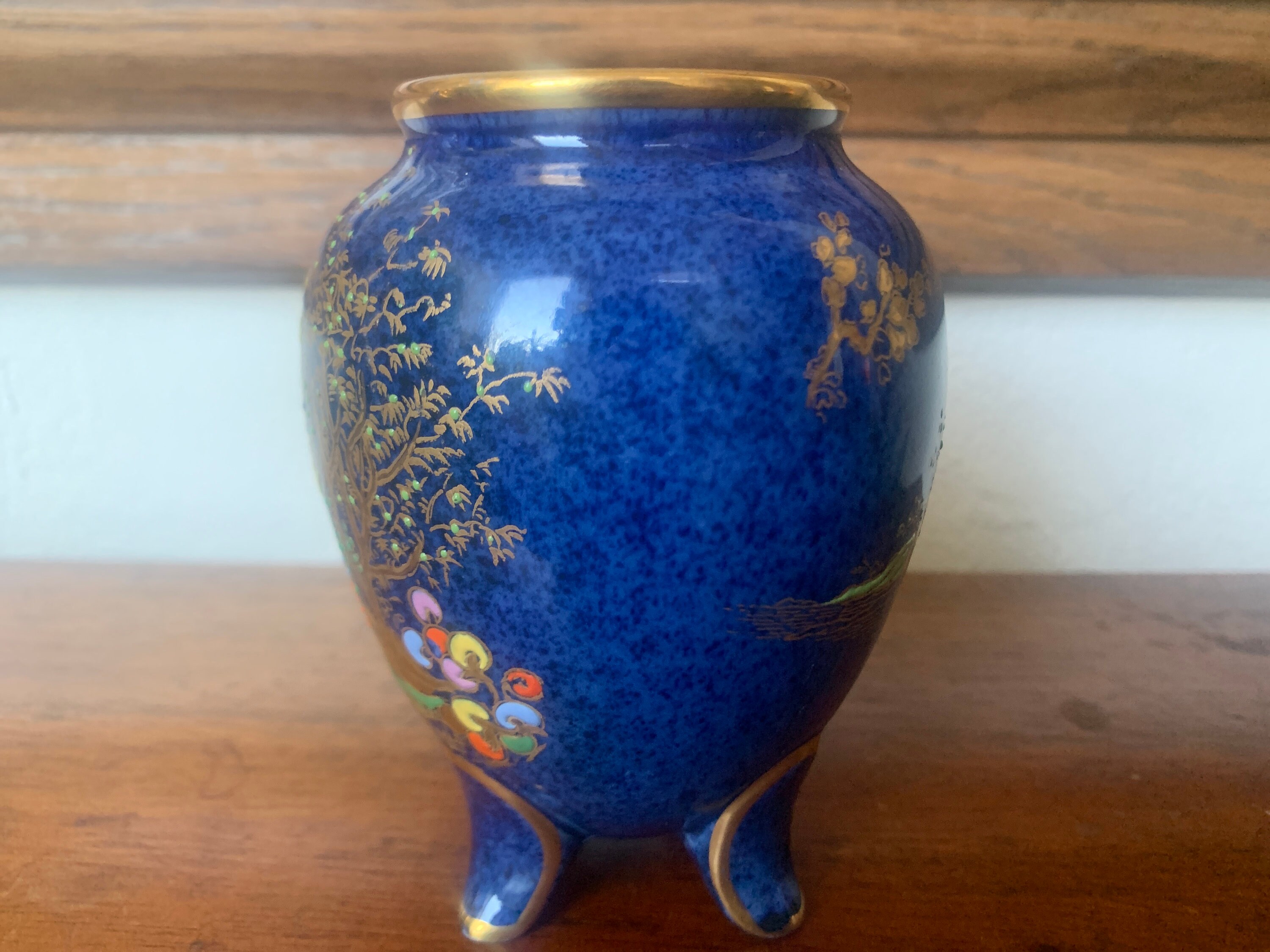 Antique Carlton Ware Bleu Chinoiserie Vase, Carlton Ware Blue Pagoda ...