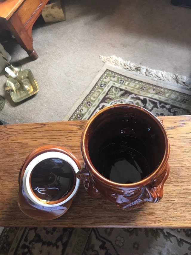 Vintage Retro English Treacle Glaze Biscuit Barrel Biscuit - Etsy